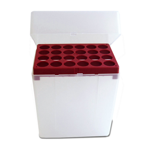 Racks - Empty rack for 24 macrotips, 10 mL with hinged lid ...